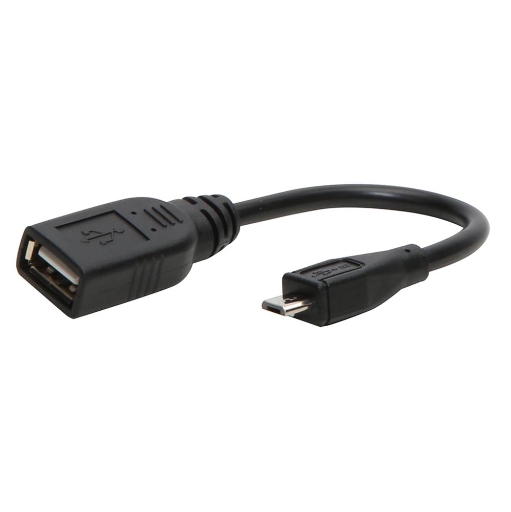 Inland Micro-USB (Type-B) Male to USB 2.0 (Type-A) Female Slim OTG ...