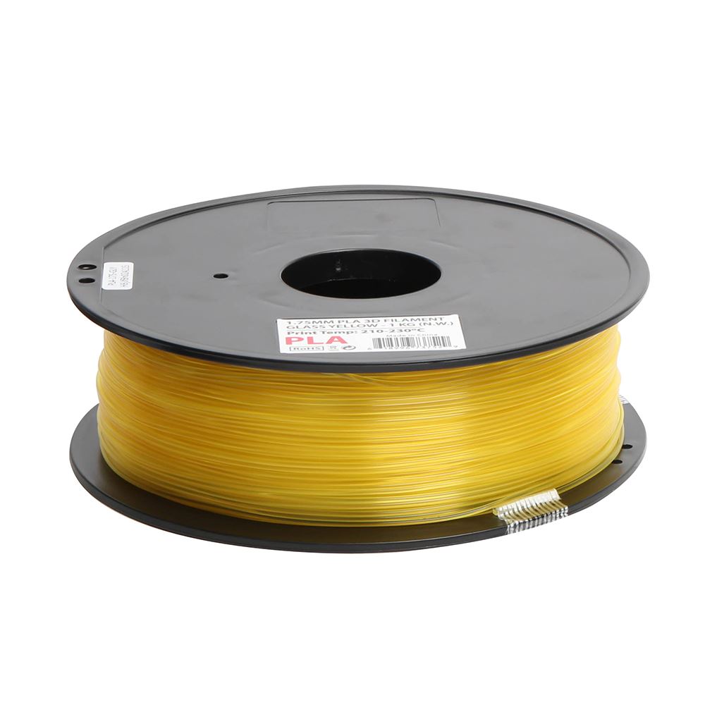 Inland 1.75mm Glass Yellow PLA 3D Printer Filament - 1kg Spool (2.2 lbs ...
