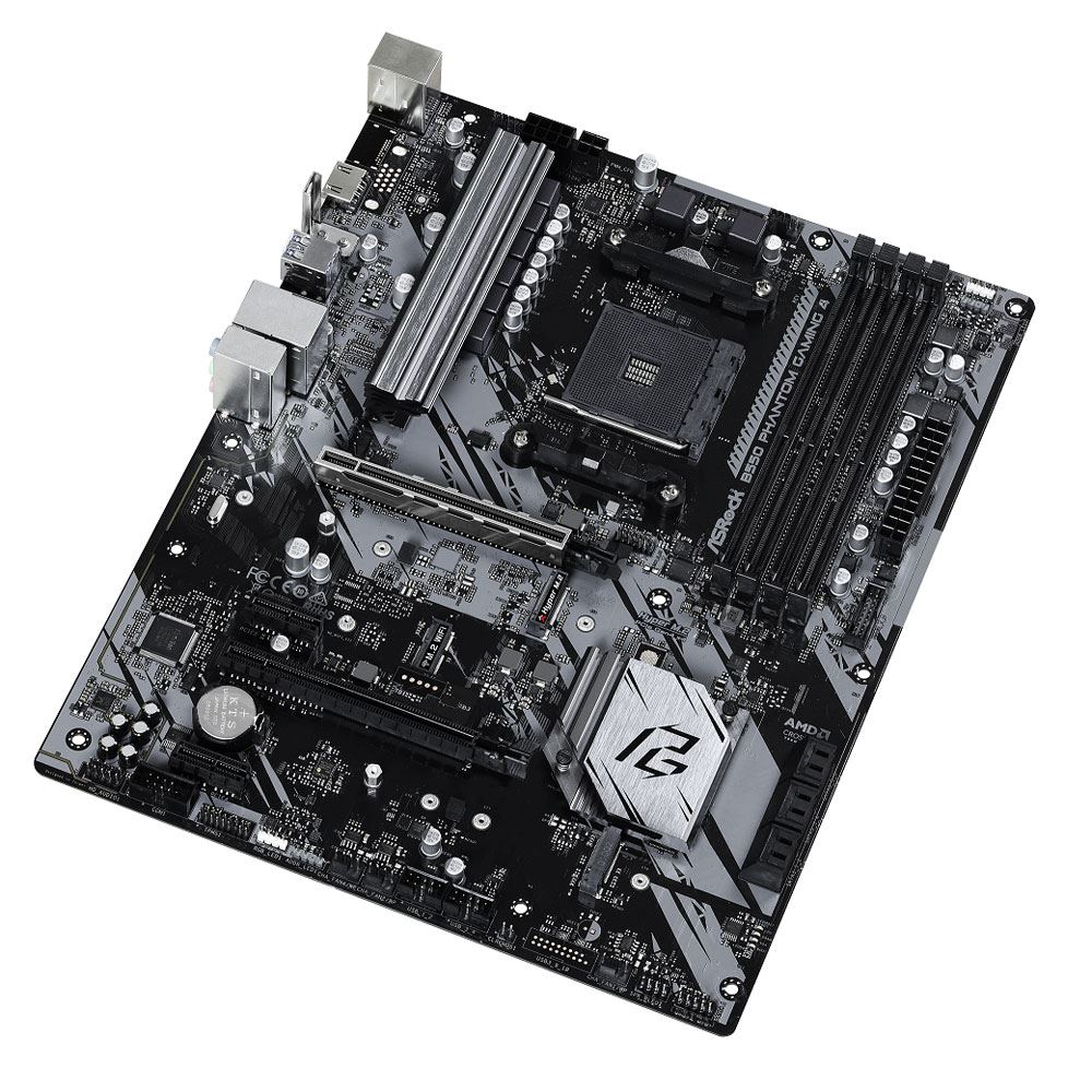 ASRock B550 Phantom Gaming 4 AMD AM4 ATX Motherboard - Micro Center
