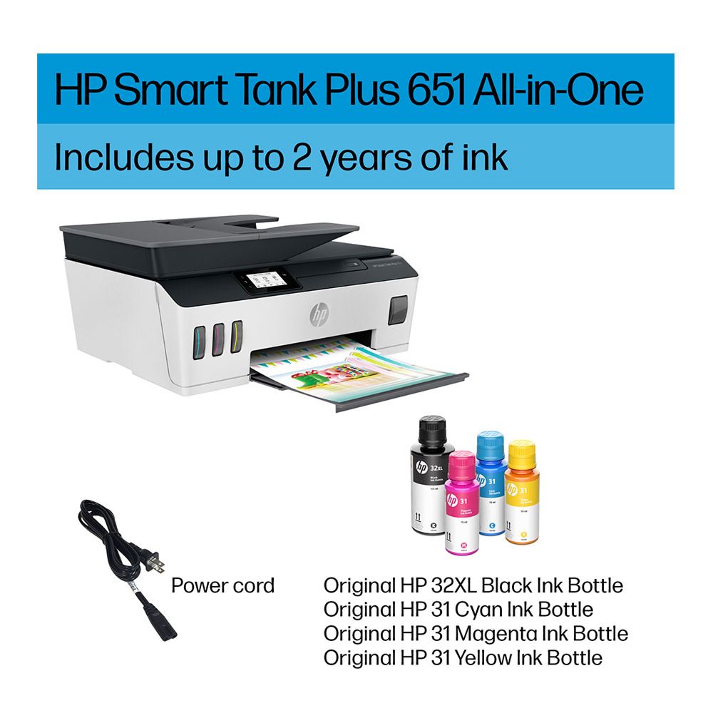 HP Smart Tank Plus 651 Wireless All-in-One Printer - Micro Center