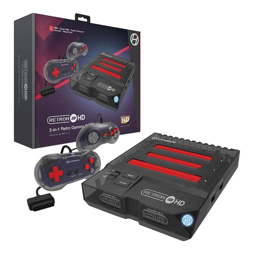 Hyperkin RetroN 3 HD 3-in-1 Retro Gaming Console for NES, Super NES/Super Famicom, and Genesis ...
