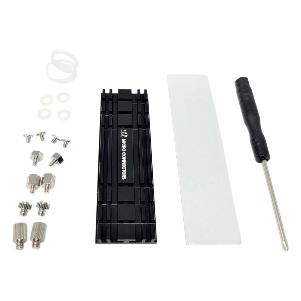 Micro Connectors M.2 NVME SSD Installation Kit with Low-Profile Heat ...