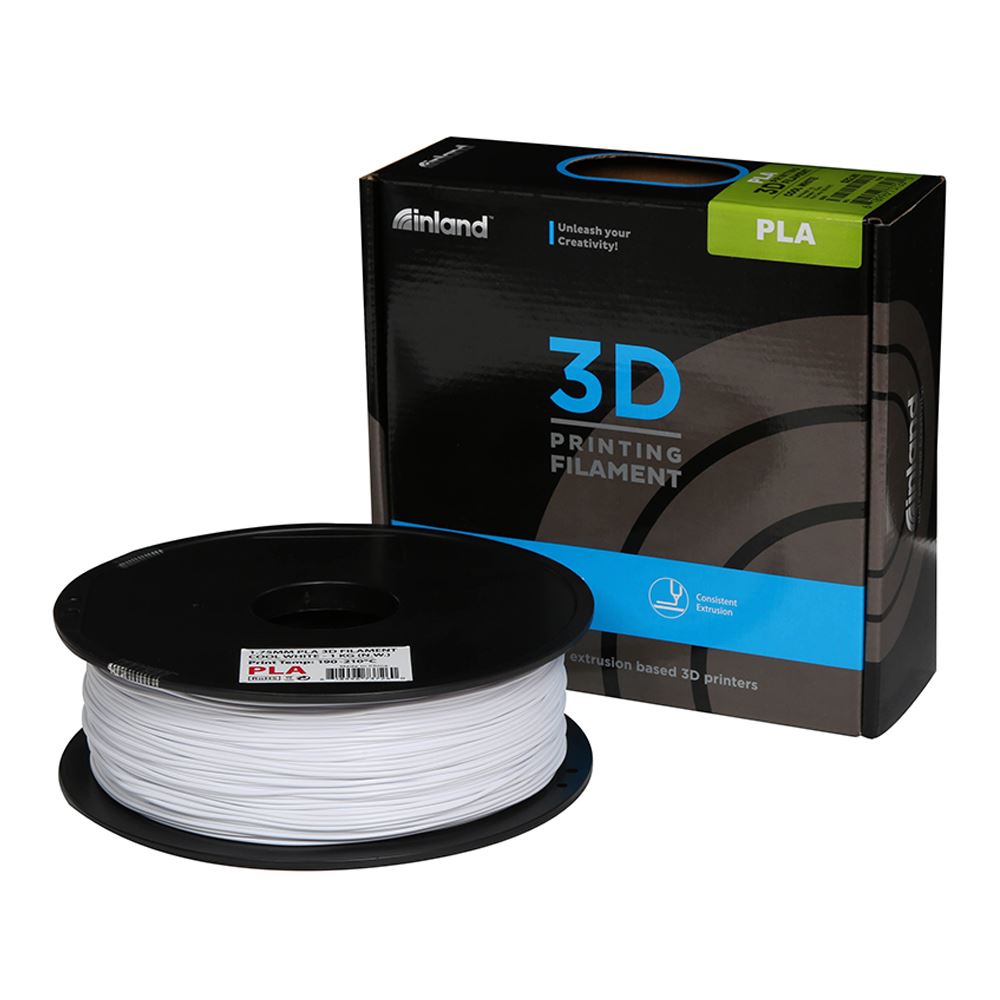Inland 1.75mm PLA 3D Printer Filament 1.0 kg (2.2 lbs.) Spool - Cool ...