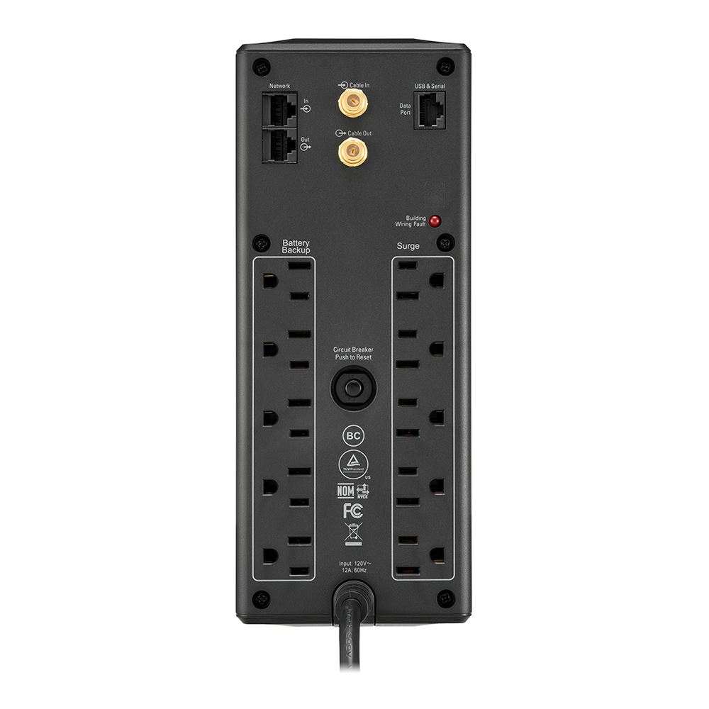 APC Back UPS Pro BX 1500M UPS (BX1500M); 1500 VA, 900 W, 120 V; 10 ...