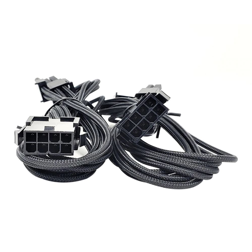 Micro Connectors 2-Pack Premium Sleeved 8 (6+2) Pin PCI-e GPU Power ...