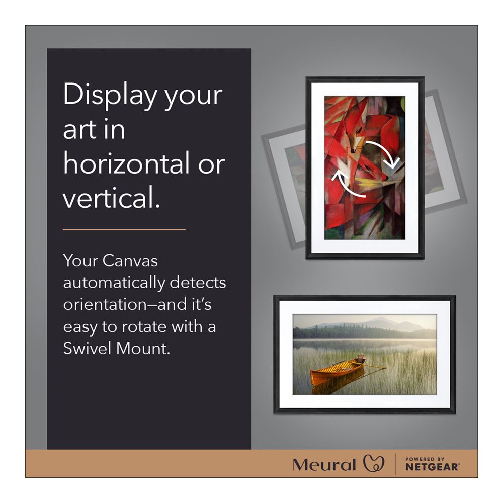 Meural Canvas II The Smart Art Frame with 27 in. HD Digital Canvas That ...