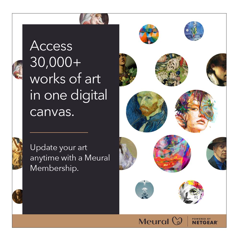 Meural Canvas II The Smart Art Frame with 27 in. HD Digital Canvas That ...