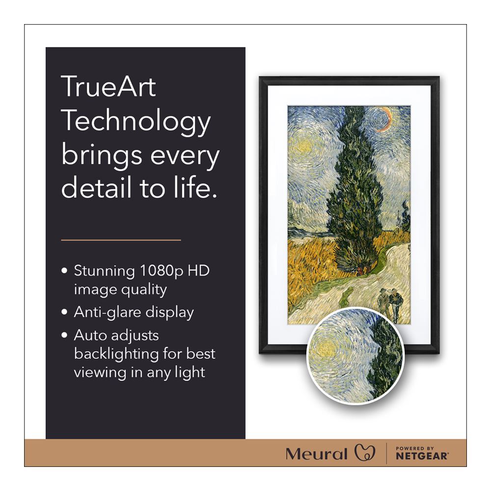 Meural Canvas II The Smart Art Frame with 21.5 in. HD Digital Canvas ...
