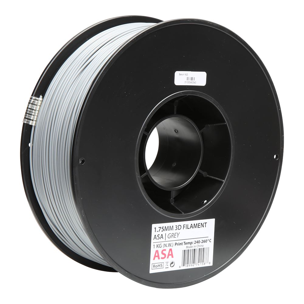 Inland 1.75mm Gray ASA 3D Printer Filament - 1kg Spool (2.2 lbs ...