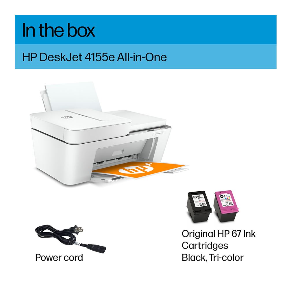 HP DeskJet 4155e All-in-One Wireless Color Printer; 3 months Instant ...