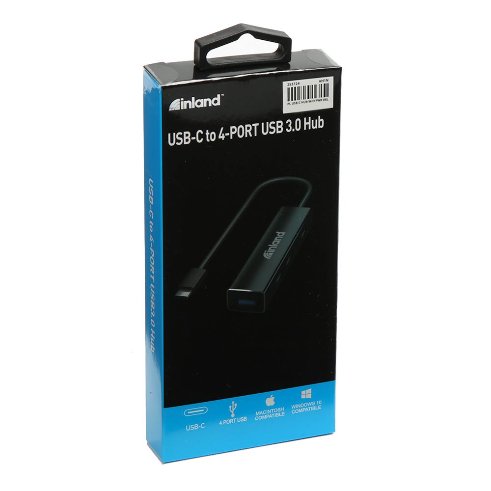 Inland USB-C Hub with 4 x USB 3.1 (Gen 1 Type-A) Ports - Micro Center