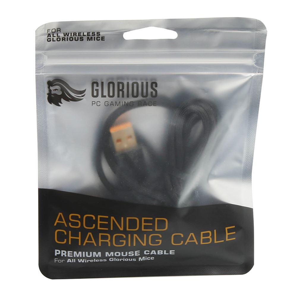 Micro Center - Glorious Ascended Charging Cable - Black GLO-ASCC-MS-B