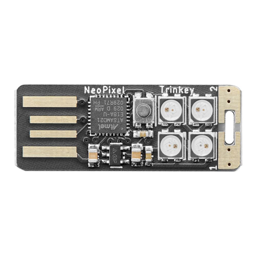 Adafruit Industries Neo Trinkey - SAMD21 USB Key with 4 NeoPixels - ATSAMD21E18 32-bit Cortex M0 ...