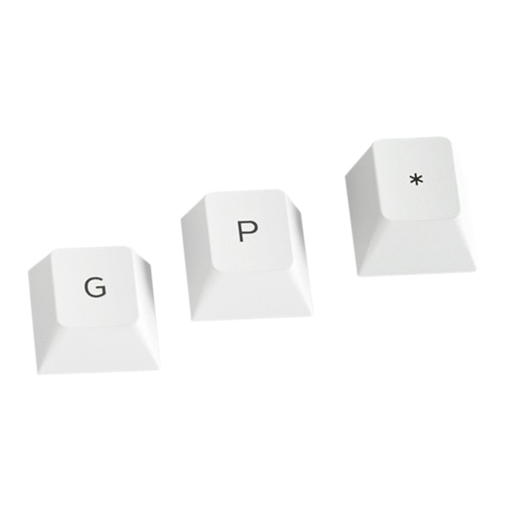Micro Center - Glorious PBT Keycaps - Arctic White GLO-KC-GPBT-W