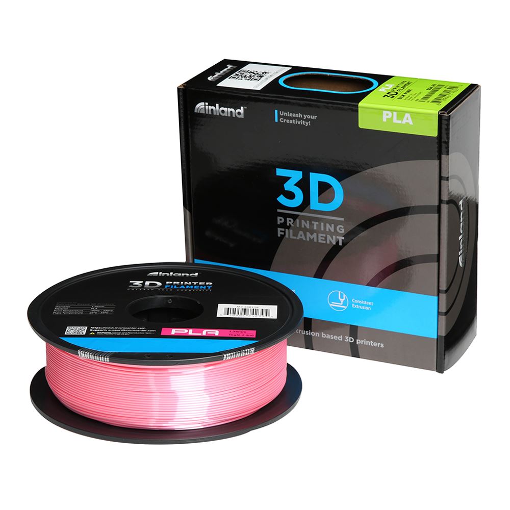 Inland 1.75mm Silk Pink PLA 3D Printer Filament - 1kg Spool (2.2 lbs ...