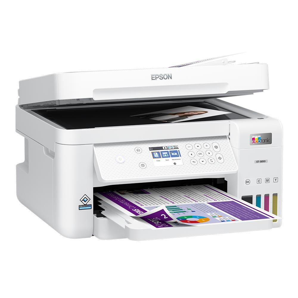 Epson EcoTank ET-3850 Wireless Color All-in-One Cartridge-Free ...