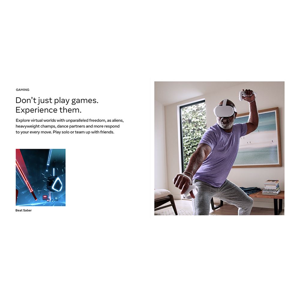 Meta Quest 2 - Advanced All-In-One Virtual Reality Headset - 128 GB ...