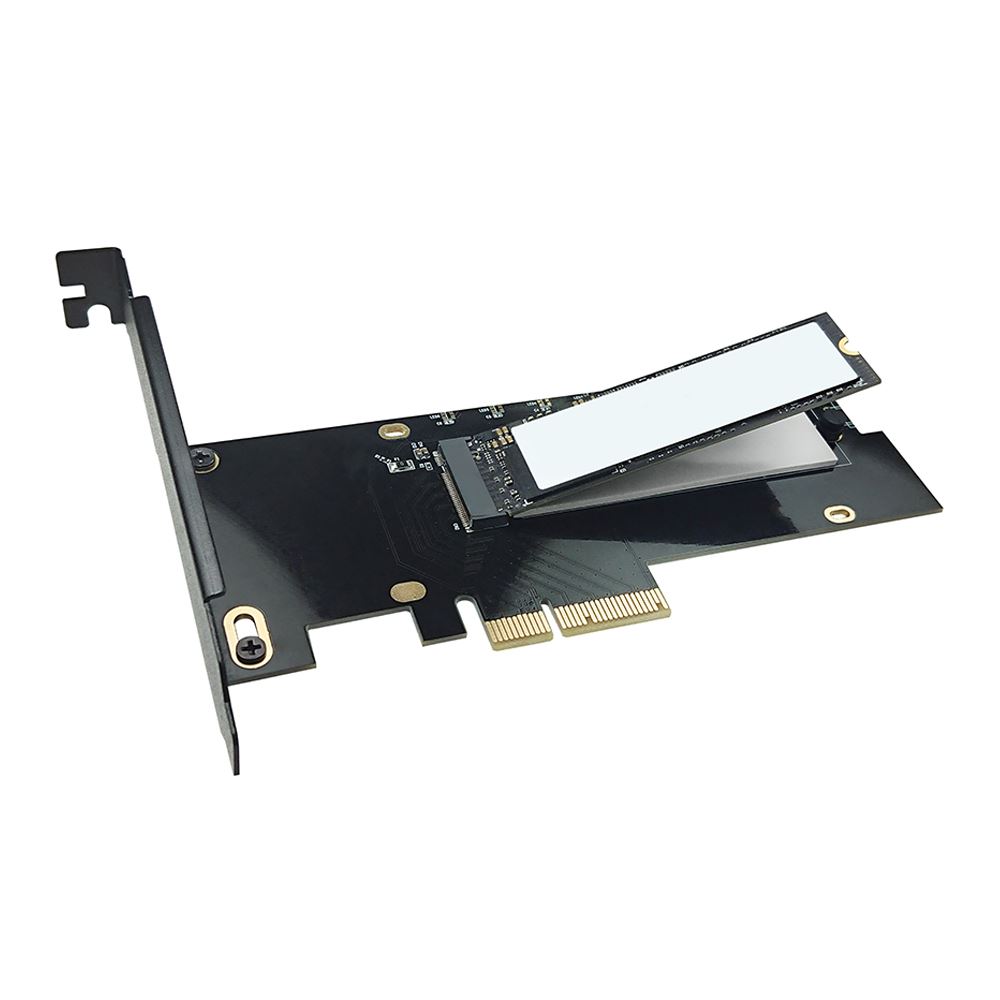 Micro Connectors M.2 NVMe SSD PCIe 4.0 Adapter with Covered Heat Sink ...