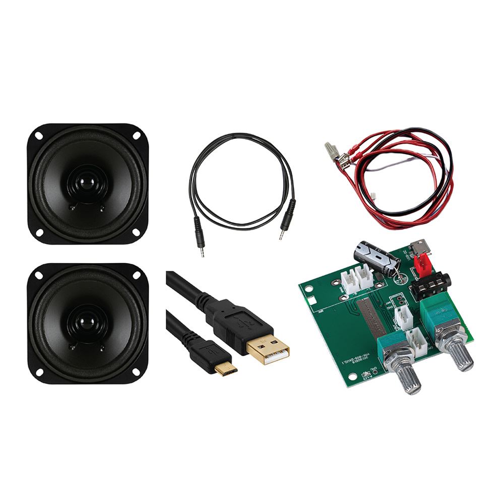 Universal Arcade Sound Kit - 4" Full range Speakers; 1/8" Stereo Aux ...