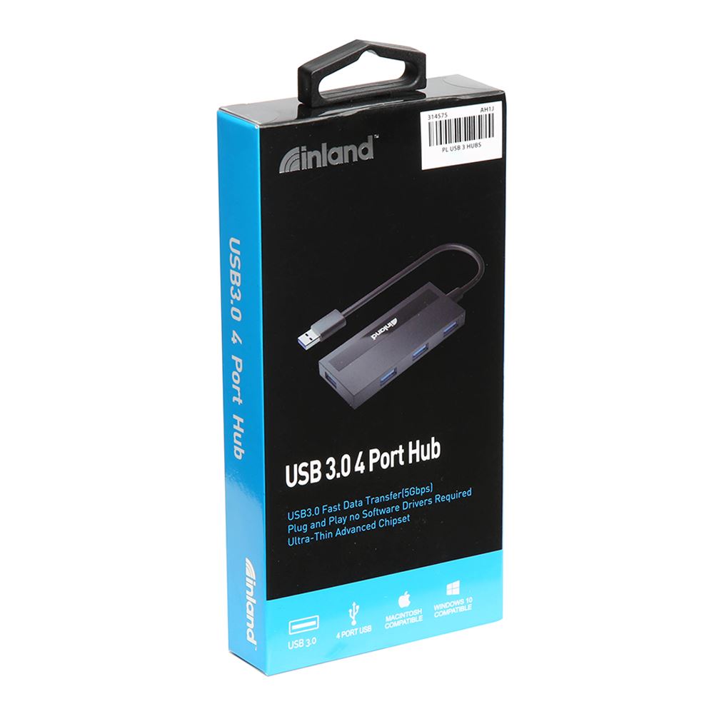 Inland 4 Port USB 3.0 Hub - Micro Center