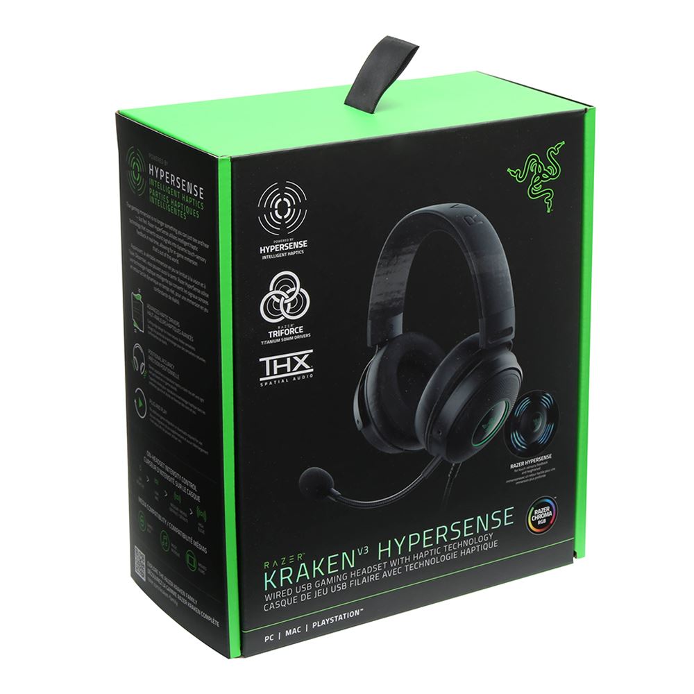 Razer Kraken V3 HyperSense Wired Gaming Headset with Haptic Technology ...