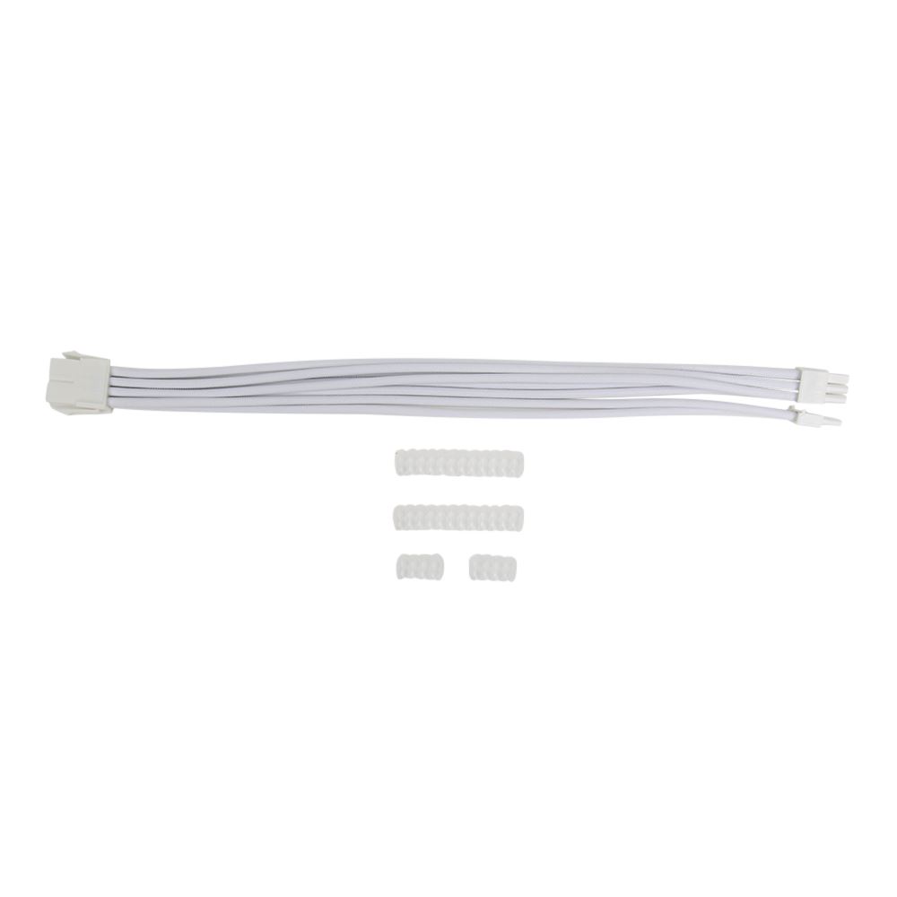 Inland PSU Sleeved 8-Pin Extension - White - Micro Center