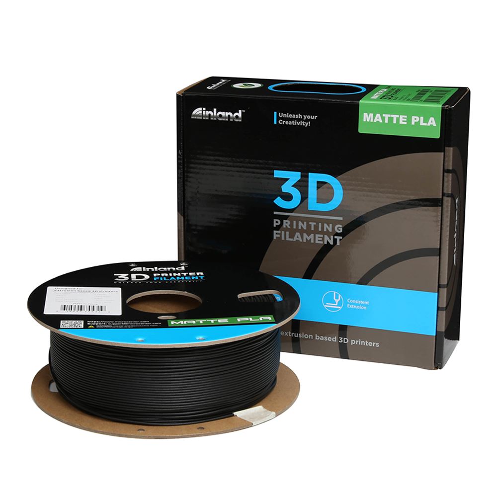 Inland 1.75mm PLA 3D Printer Filament 1kg (2.2 lbs) Cardboard Spool ...