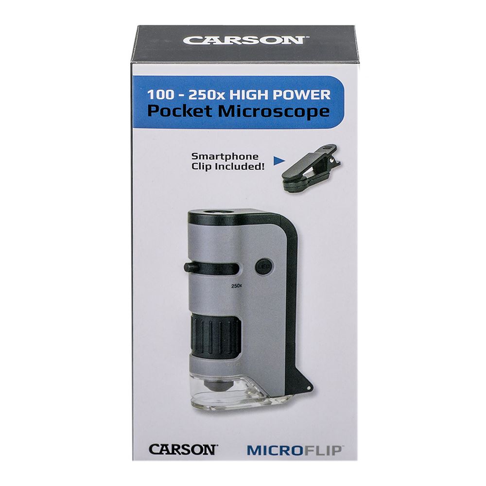 Carson Optical MicroFlip Lighted Pocket Microscope - Micro Center