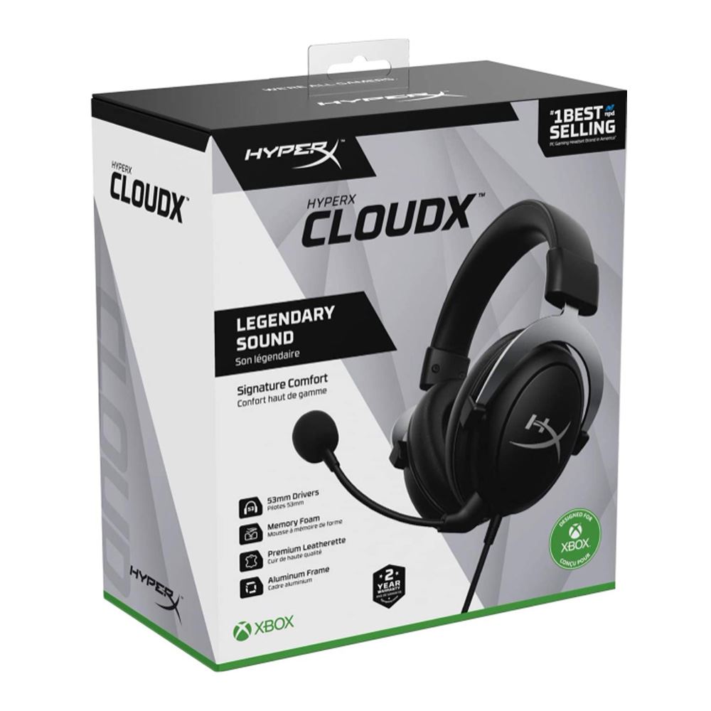HyperX CloudX Gaming Headset; Memory Foam Ear Cushions, Detachable ...