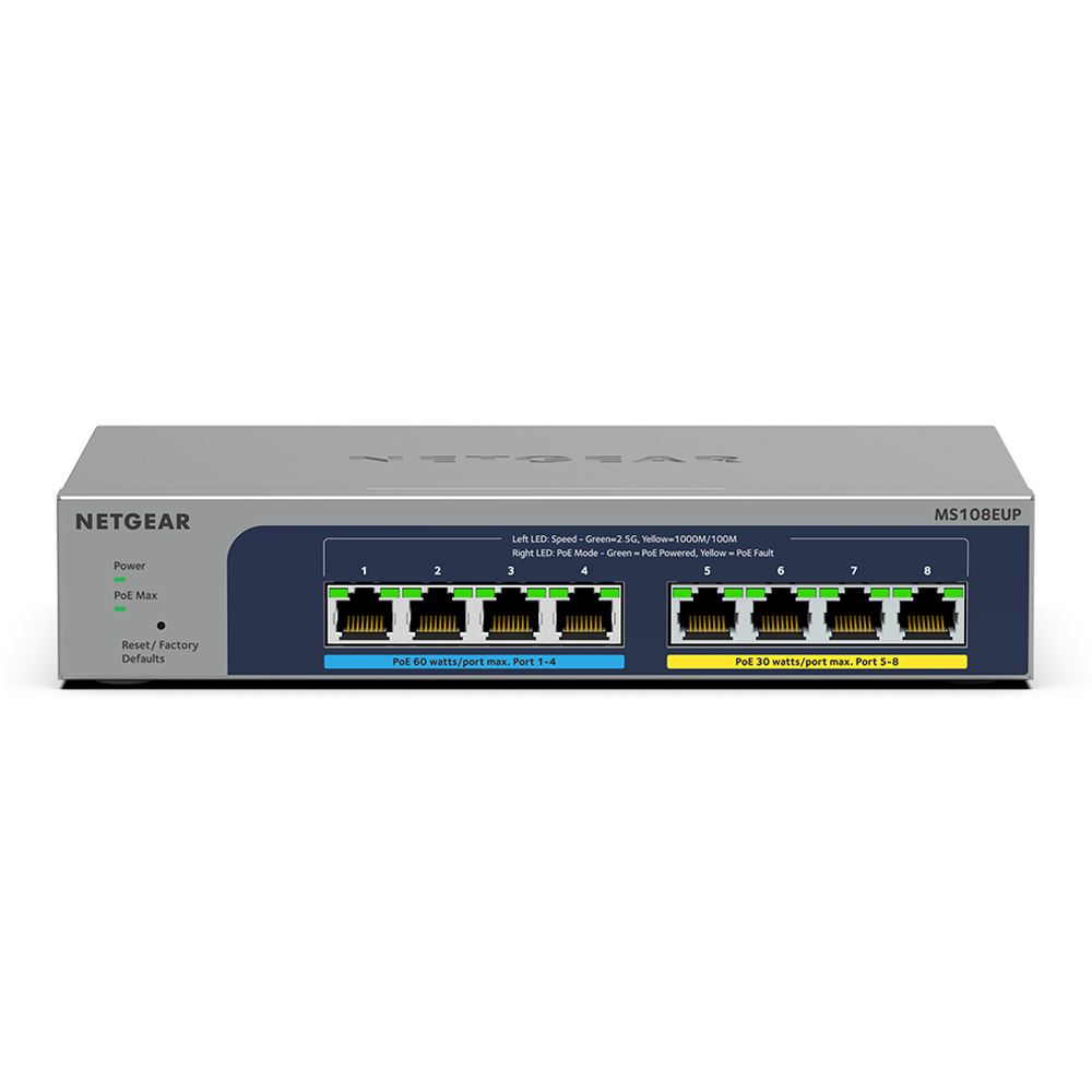 NETGEAR 8-Port Ultra60 PoE Multi-Gigabit Ethernet Plus Switch - Micro ...
