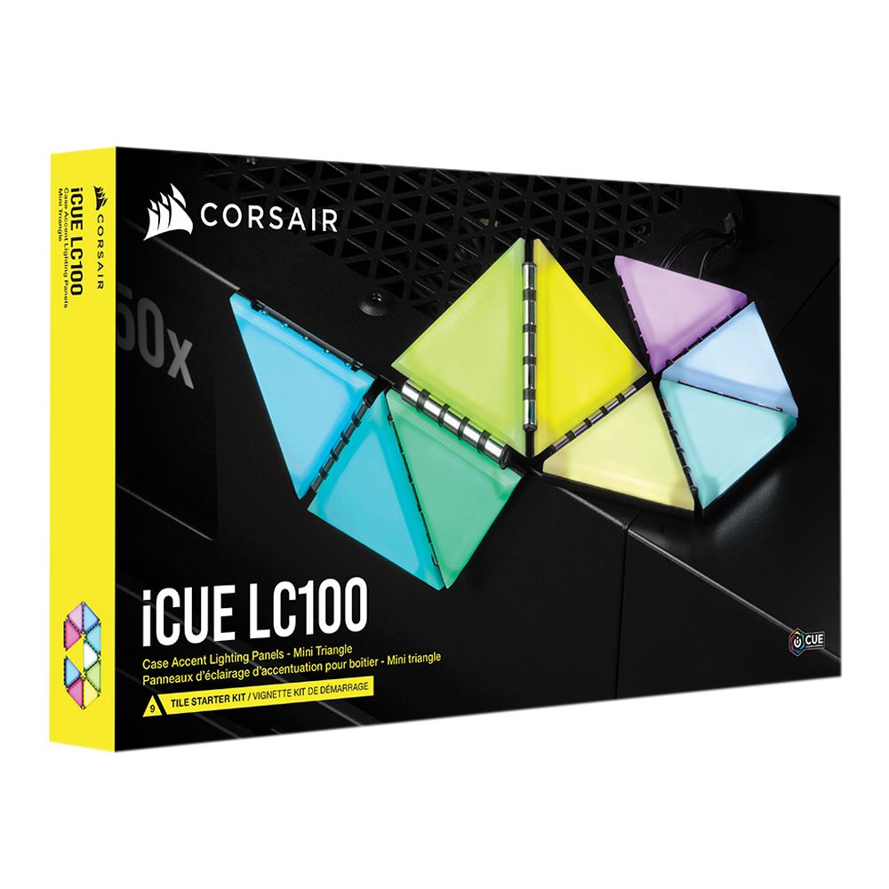 Corsair iCUE LC100 Case Accent Lighting Panels - Mini Triangle - 9x ...