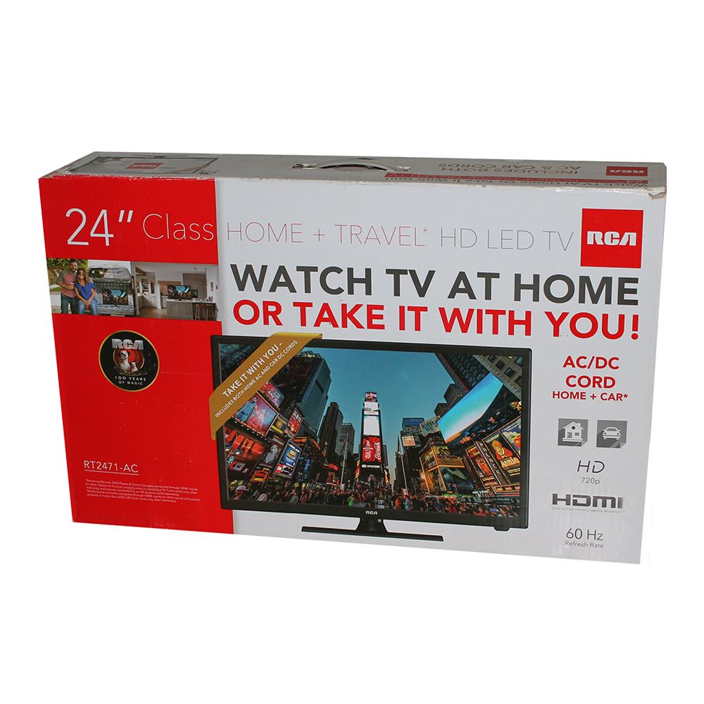 RCA RT2471 24" Class (23.5" Diag.) HD LED TV; Portable; AC/DC Car ...