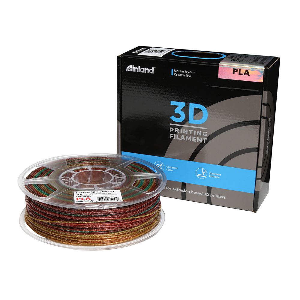 Inland 1.75mm PLA+ Silk 3D Printer Filament 1.0 kg (2.2 lbs.) Spool ...