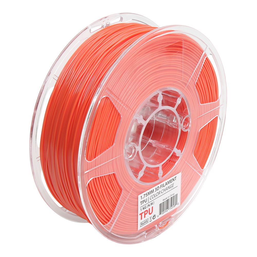 Inland 1.75mm TPU 3D Printer Filament - 1kg Spool (2.2 lbs) - Red Color ...
