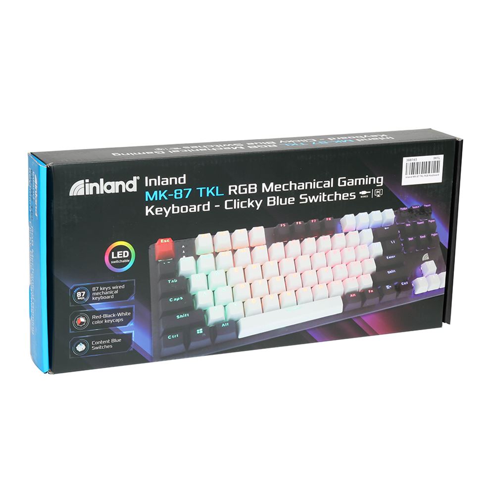 Inland Mechanical RGB Backlit Wired Gaming Keyboard (Black); Brown ...