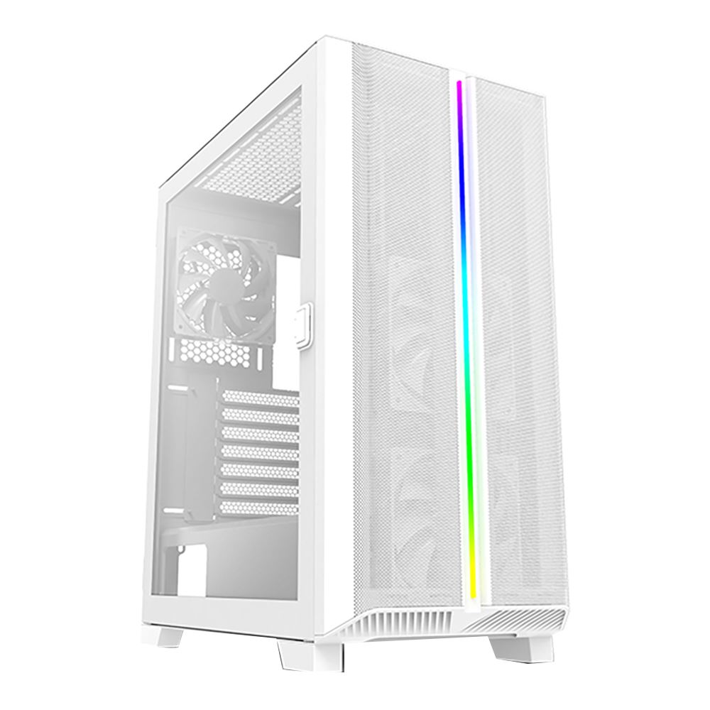 Montech SKY ONE Lite Tempered Glass ATX Mid-Tower Computer Case - White ...