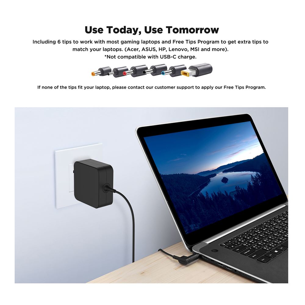 Micro Center - Innergie 65U 65W Laptop Power Adapter ADP-65DW YZB