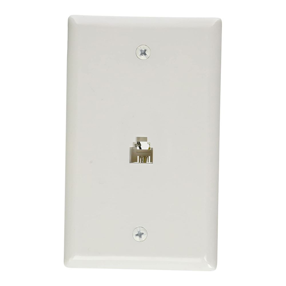 Audiovox Electronics Phone Jack Wall Plate White - Micro Center