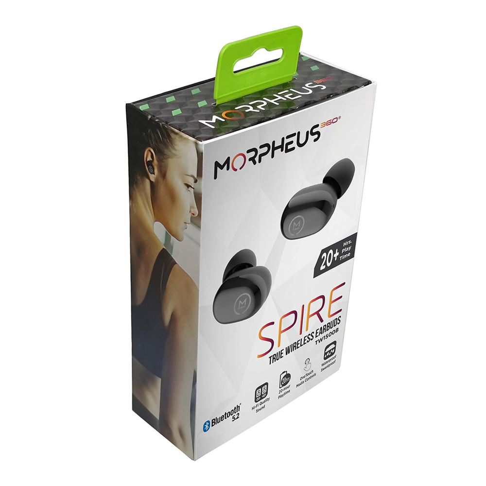 Morpheus 360 Spire True Wireless Bluetooth Earbuds - Black - Micro Center