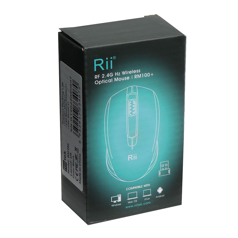 Riitek Wireless Office Mouse with Nano Receiver for Laptop - Black ...