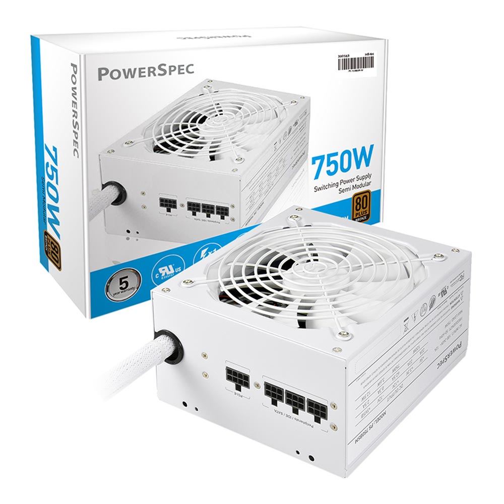 PowerSpec 750 Watt 80 Plus Bronze ATX Semi-Modular Power Supply - Micro ...