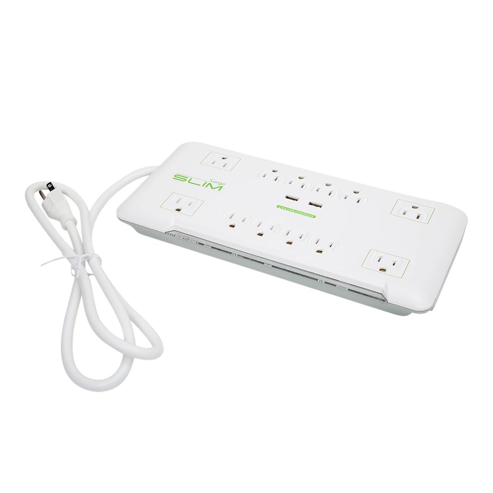 Inland Power Strip - White; 12 Outlets; 3420 Joules; 4 ft. Cable ...
