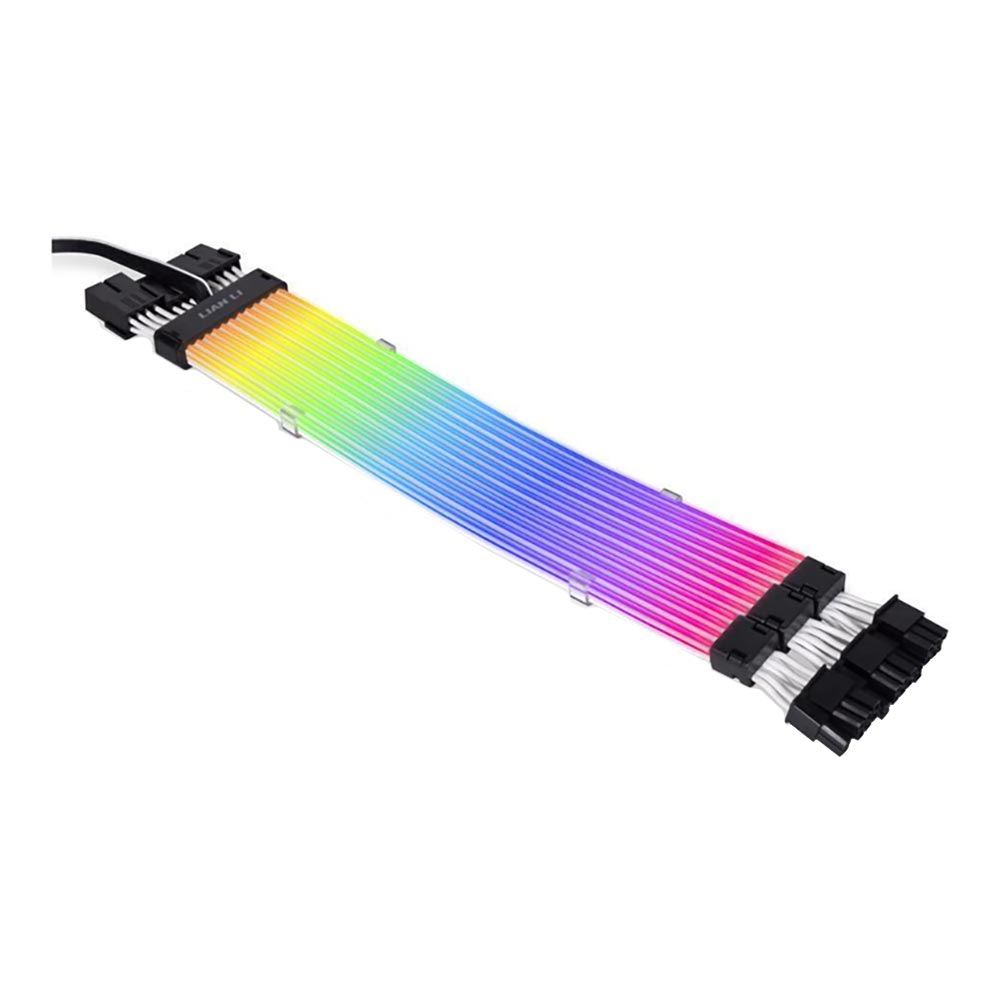 Lian Li Addressable RGB Strimer Plus V2 3 x 8-Pin - White - Micro Center