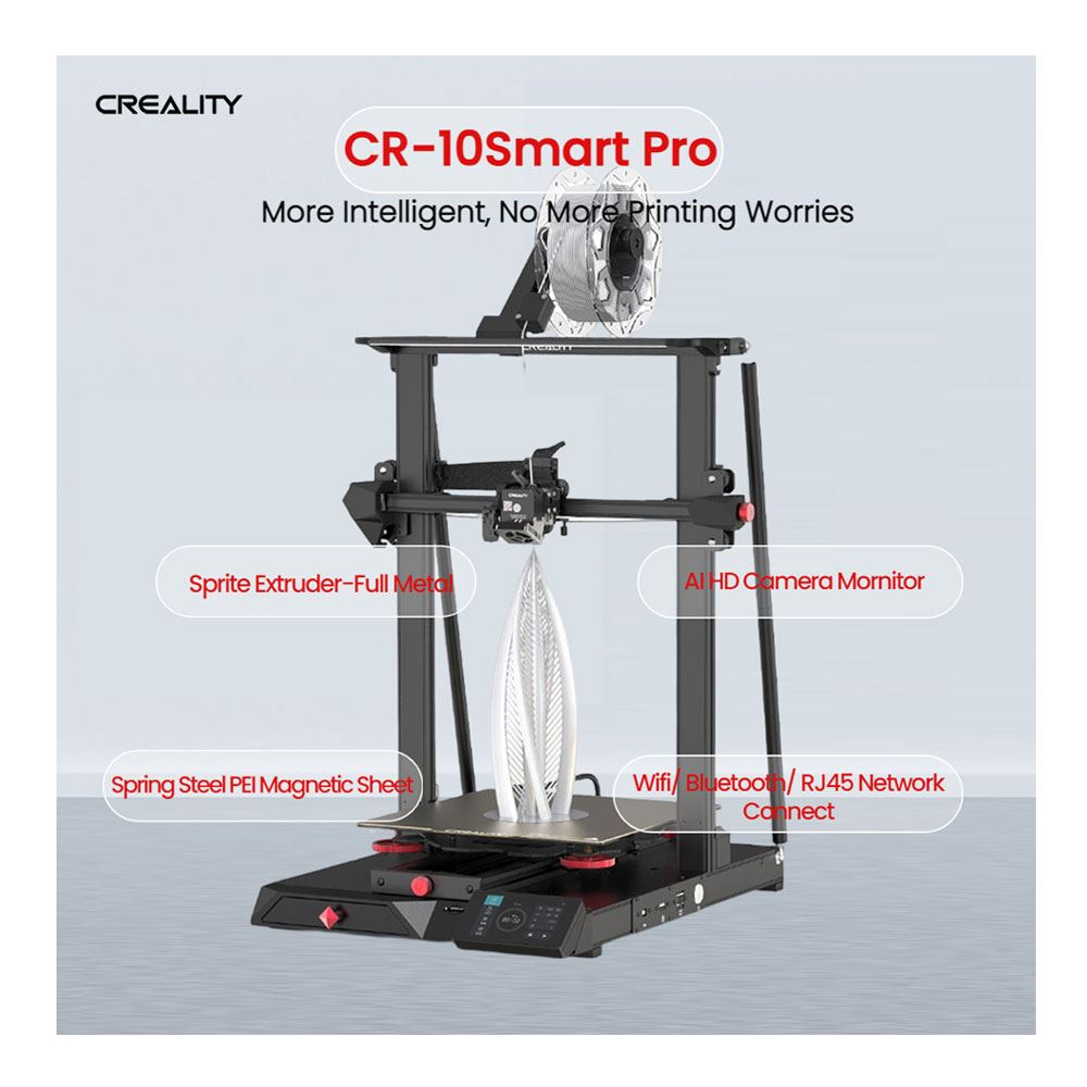 Creality CR-10 Smart Pro 3D Printer; 4.3 Color LCD Screen; Smart + Manual Leveling; Magnetic PEI ...