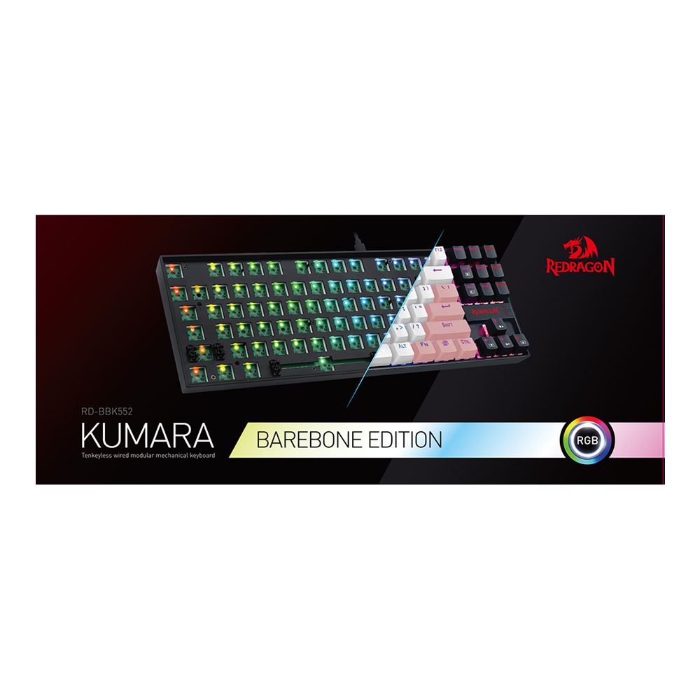 Redragon Barebone Tenkeyless Keyboard - Black - Micro Center