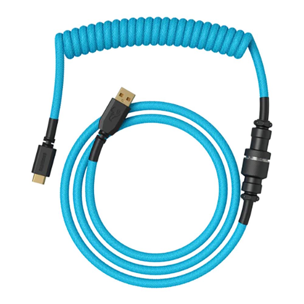Glorious Coiled USB Type-C Cable - Electric Blue - Micro Center