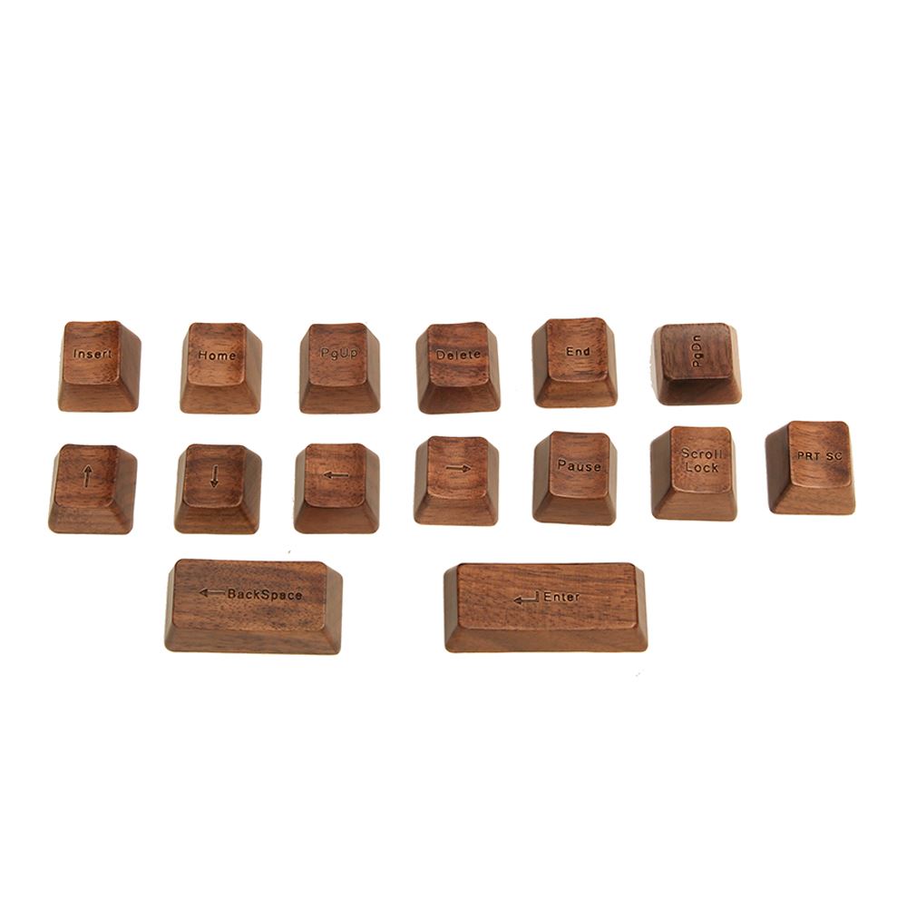 Inland Walnut Wood Keycap - 15 Piece - Micro Center