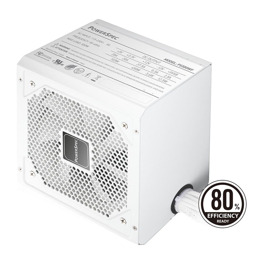 PowerSpec 500 Watt ATX Non-Modular Power Supply - Micro Center