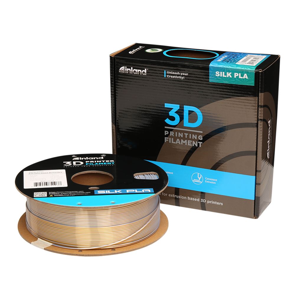 Inland 1.75mm PLA Dual Color Silk 3D Printer Filament 1kg (2.2 lbs ...