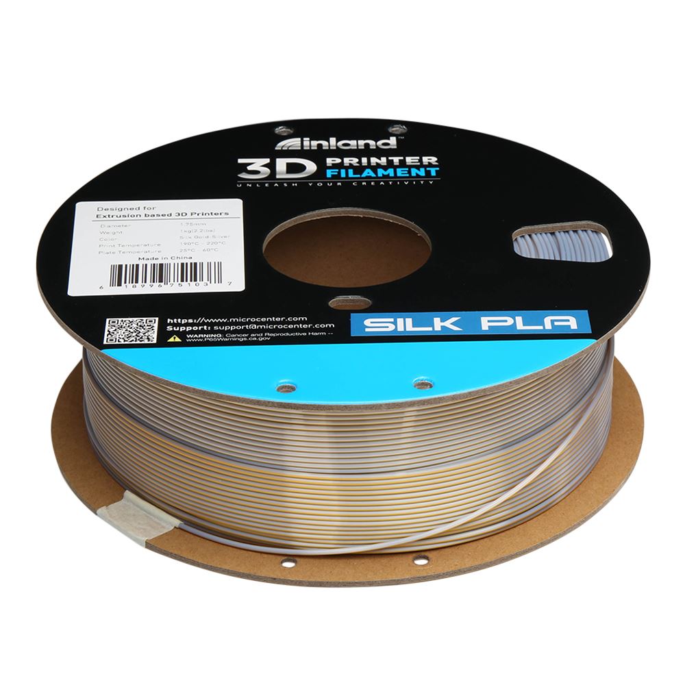 Inland 1.75mm PLA Dual Color Silk 3D Printer Filament 1kg (2.2 lbs ...